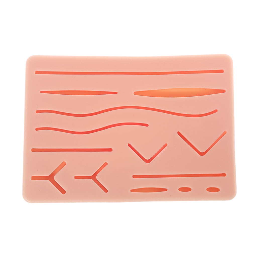 Reusable Nurse Training Suture Pad Model Silicone Human Skin Suture ...