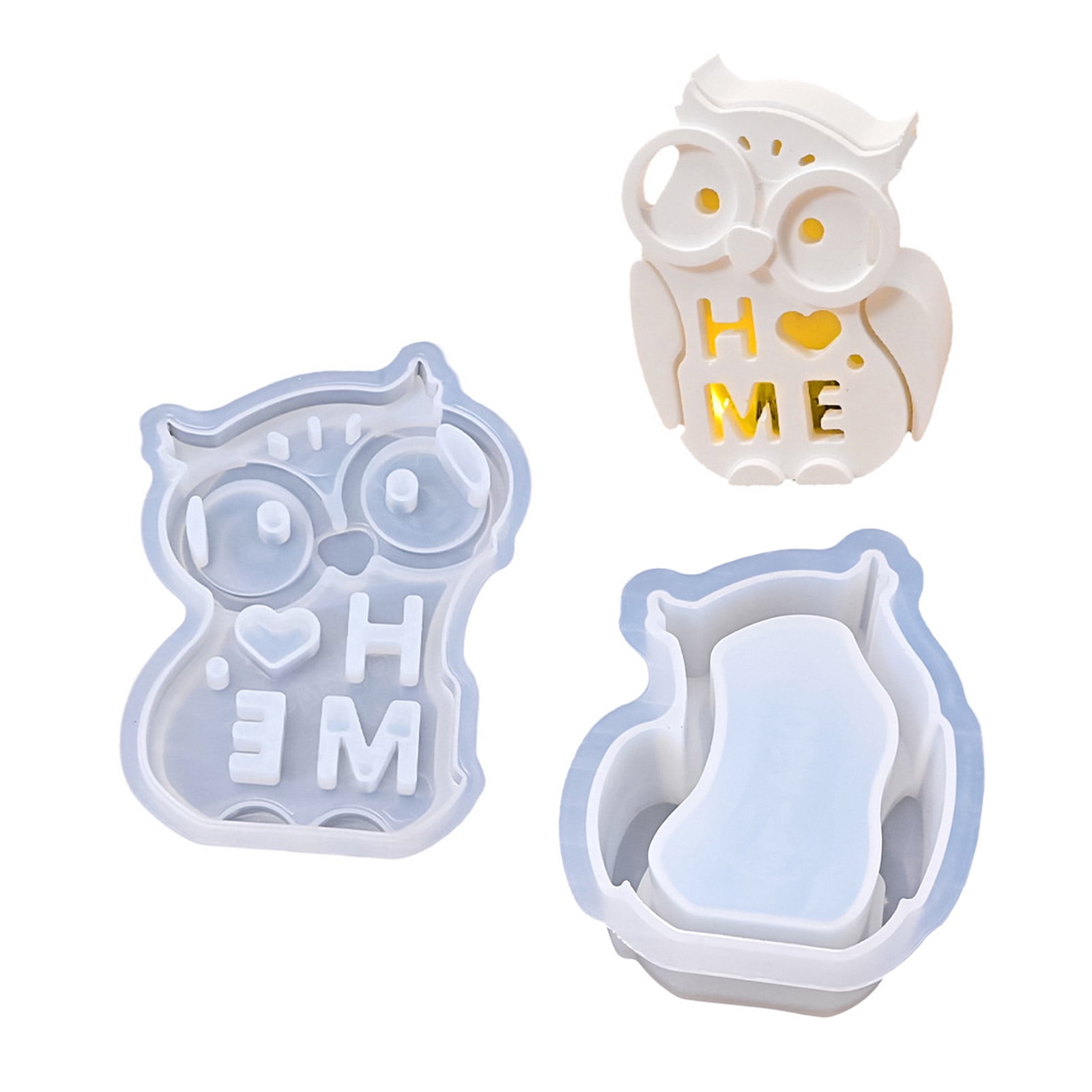 Reusable Owl Shape Silicone Mold With Artistic Cutout Detail Hollow ...