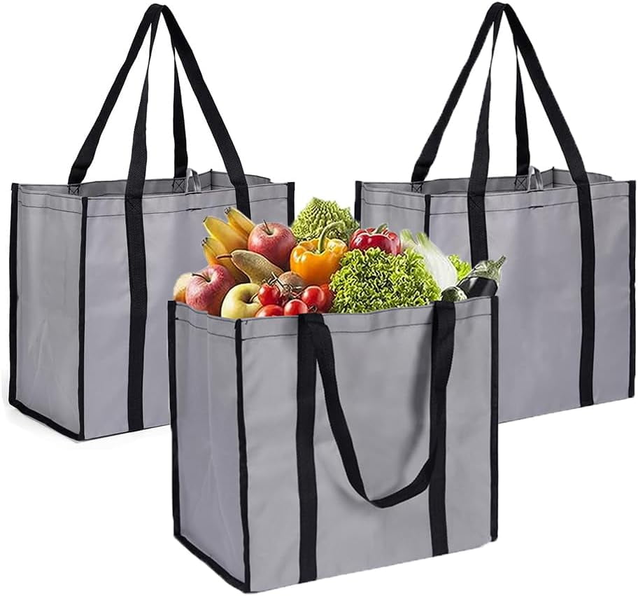 Reusable Oxford Fabric Grocery Bags Large Foldable Heave Duty Shopping