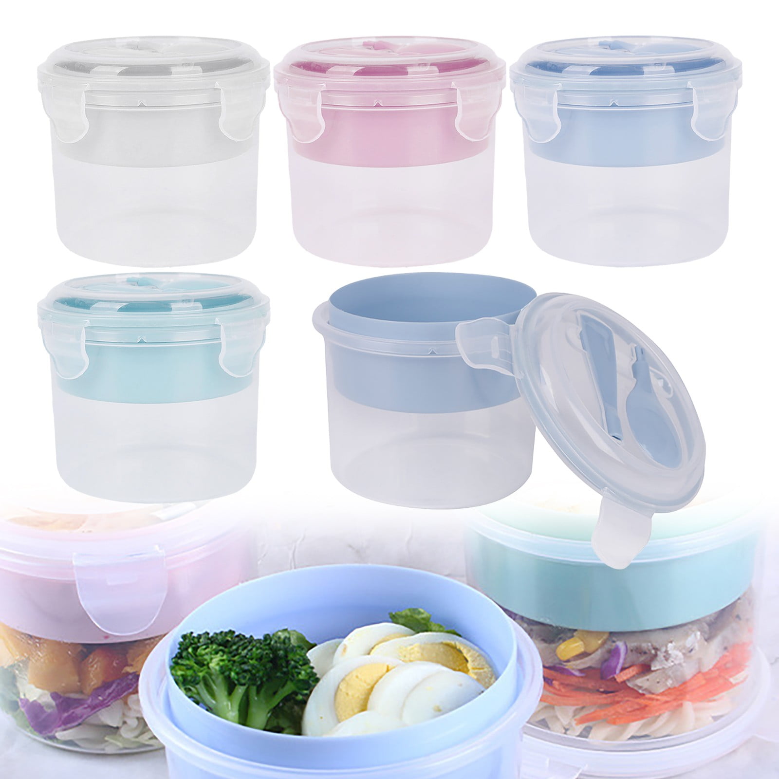 Reusable Parfait Cup Container with Lid Leakproof Yogurt Oatmeal Cereal ...