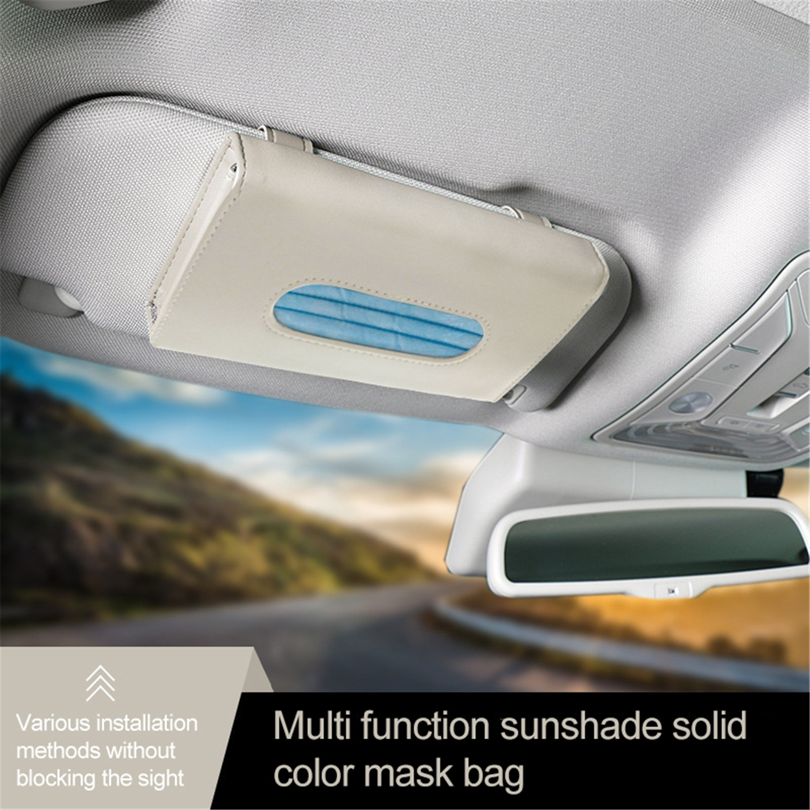 Reusable Plastic Car Face Mask Organizer with Removable Divider ...