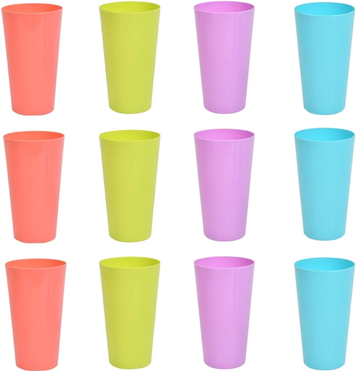 Reusable Plastic Cups, 12pcs Children’S Kids Durable Plastic Drinking ...