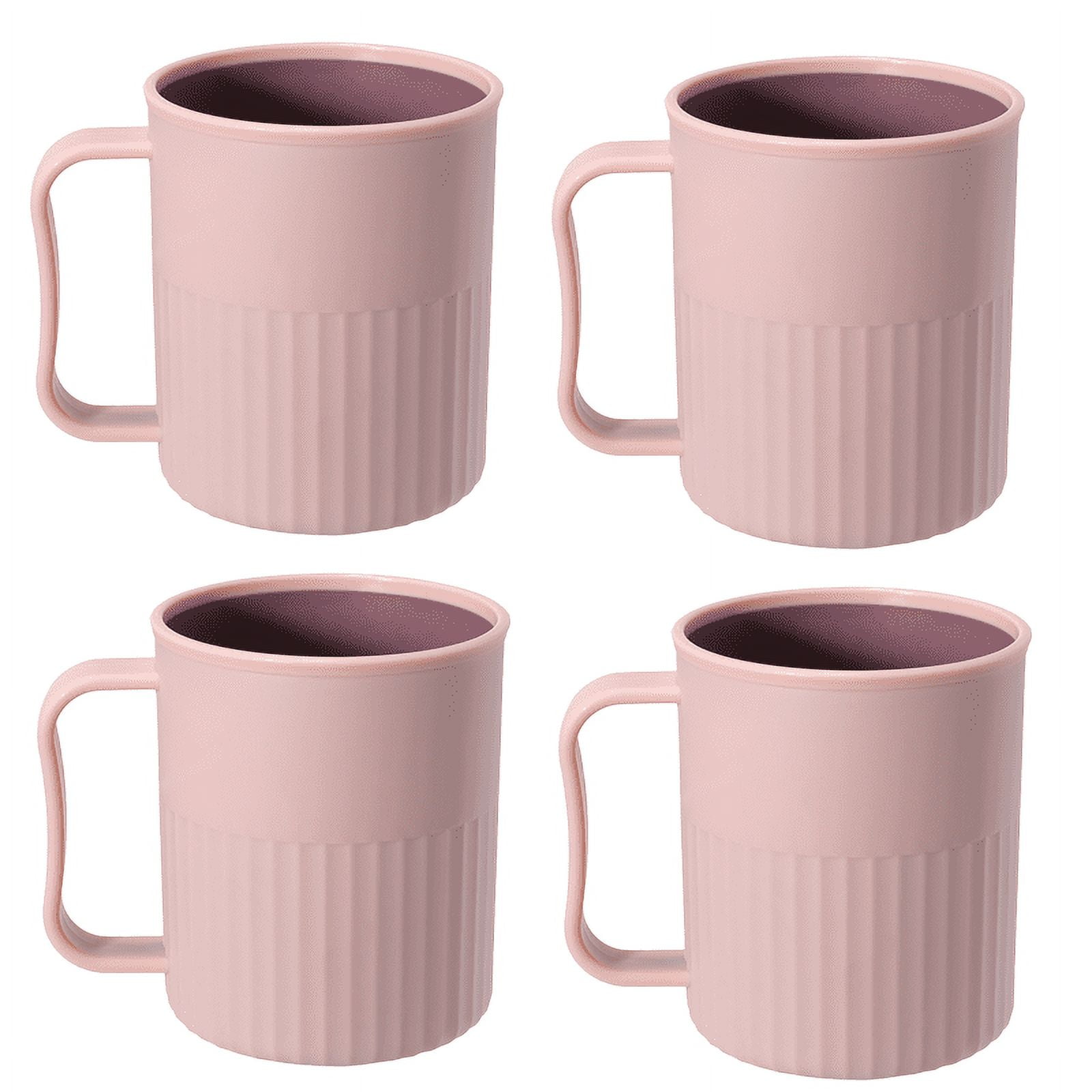 Non-Breakable Reusable Plastic Cup Set of 4, BPA Free, Microwave ...