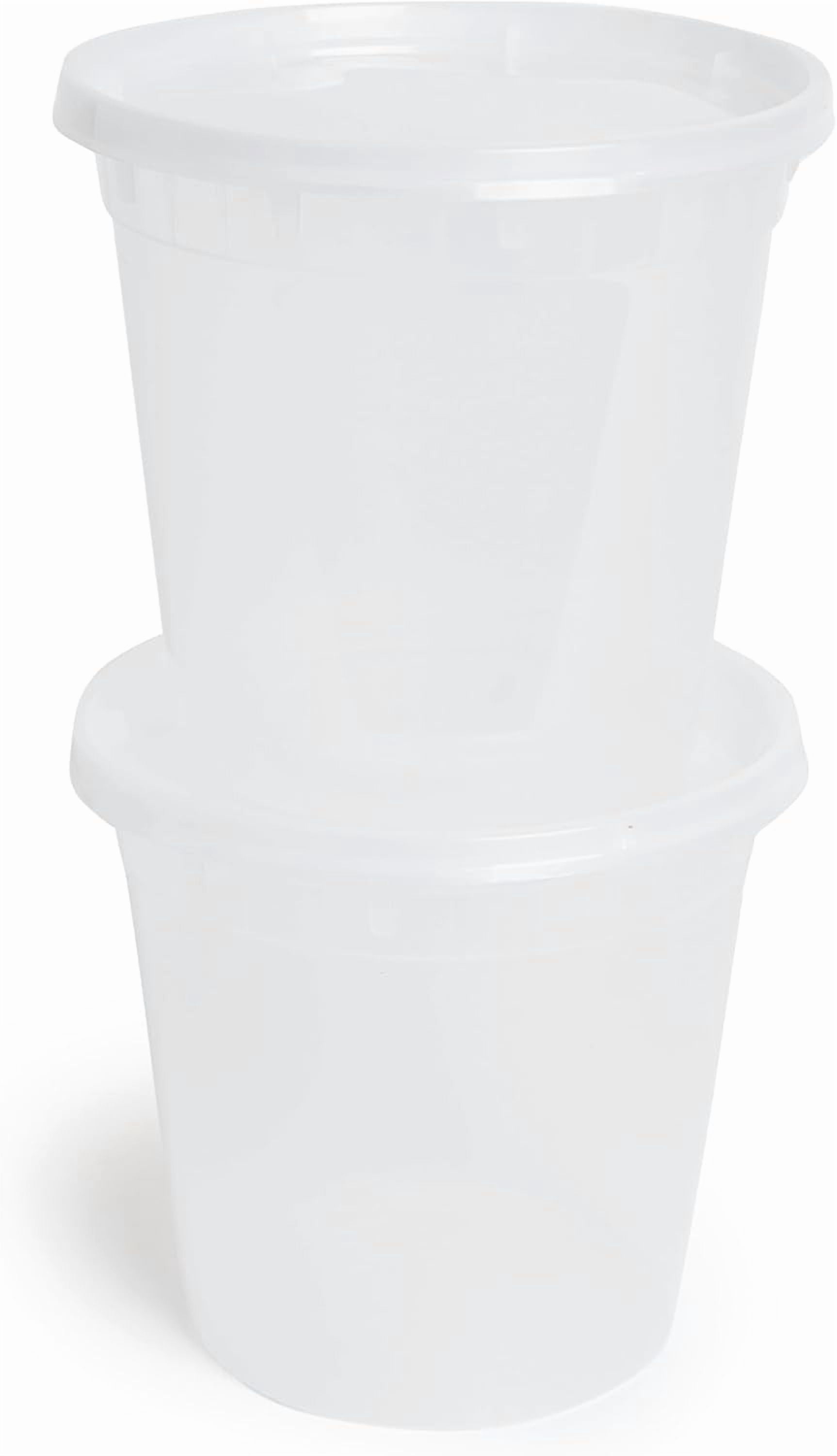 Reusable Plastic Food Storage Containers with Lids - 24oz, 240 Pack ...