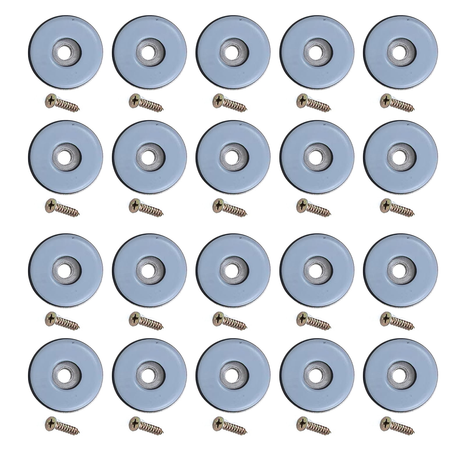 Reusable Plastic Furniture Sliders 20Pcs Screw Mounted Glides for Floor ...