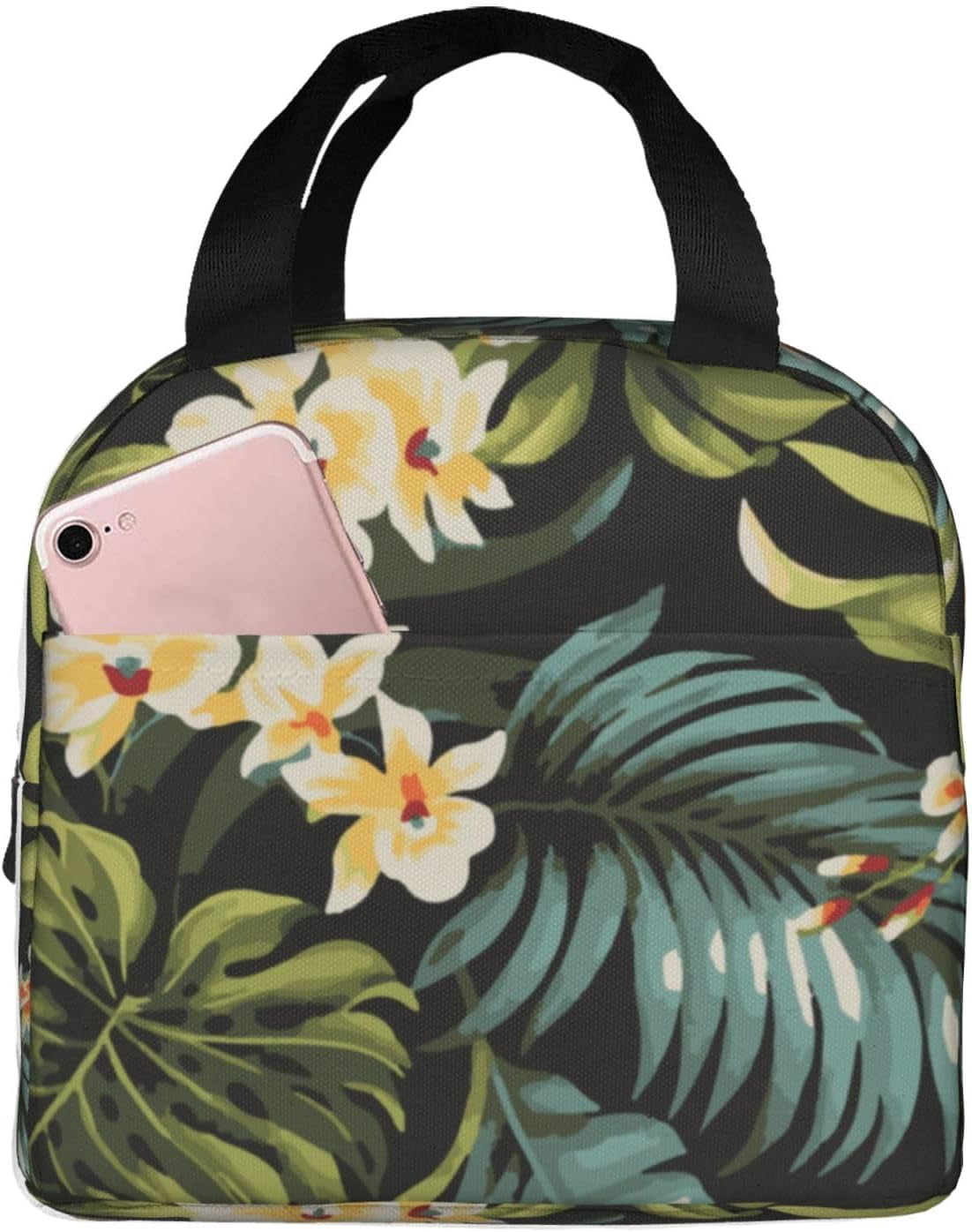 Reusable Portable Lunch Bags for Tropical Hawaiian Flowers For Women ...