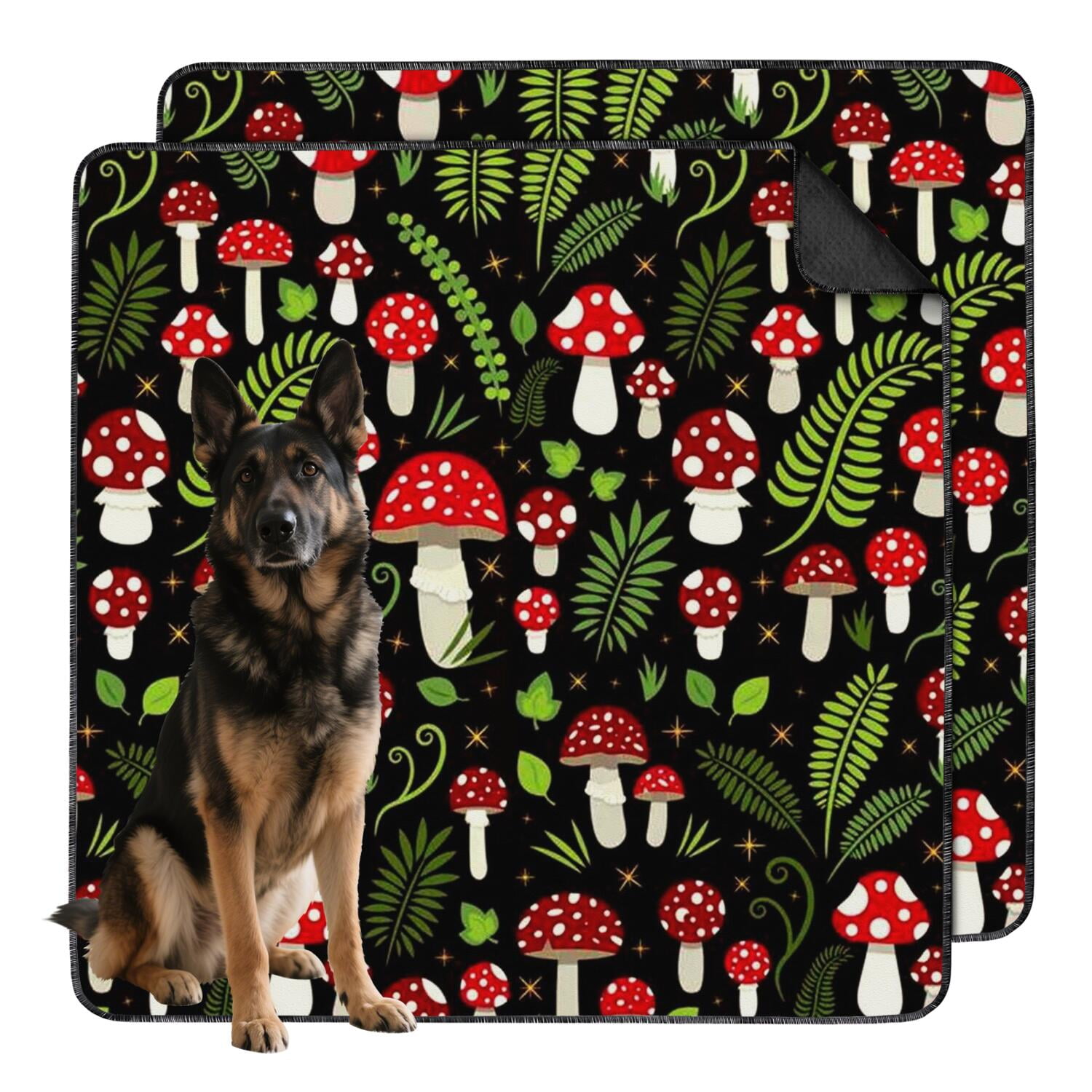 Reusable Potty Pads for Indoor Dogs with Botanical Borders, Washable ...