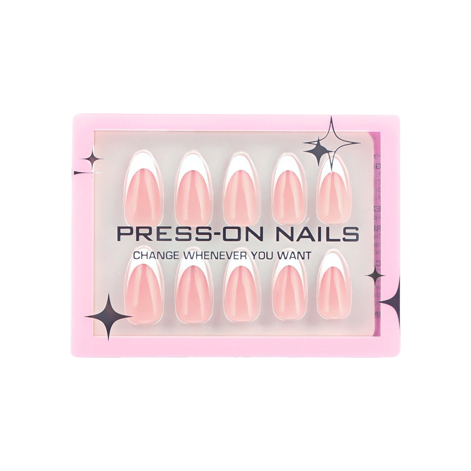 Reusable Press On Nails Short Almond Nails 15 Sizes and 30 Nail Kit ...