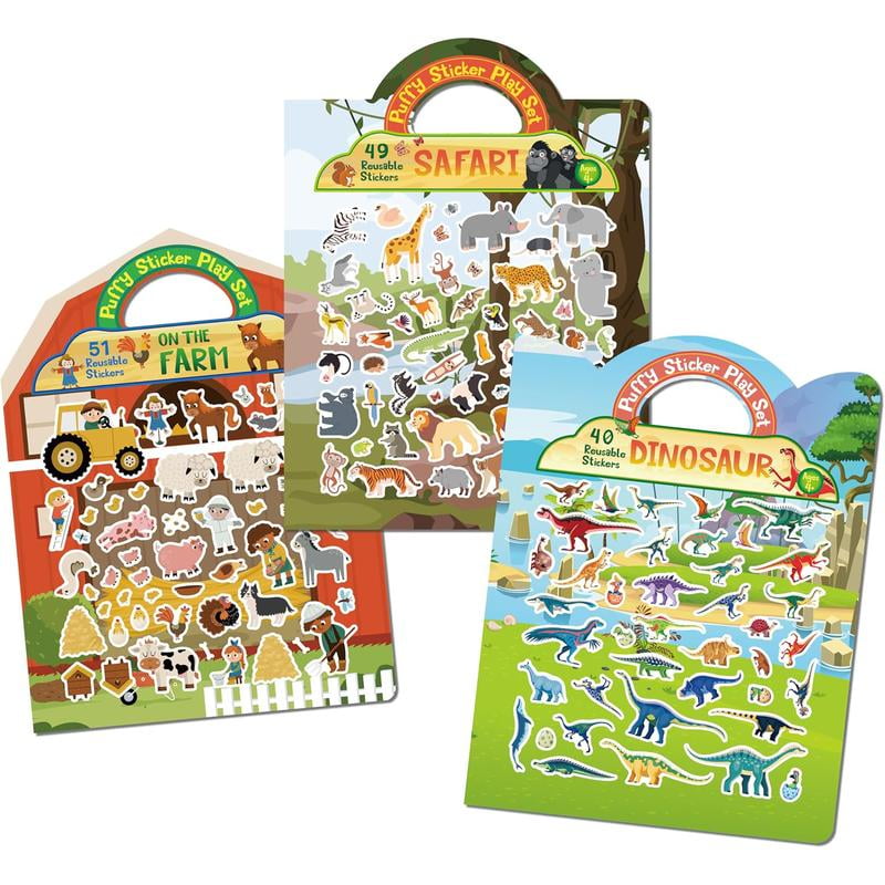 Reusable Puffy Sticker Book for Kids – Cute Restickable Stickers ...