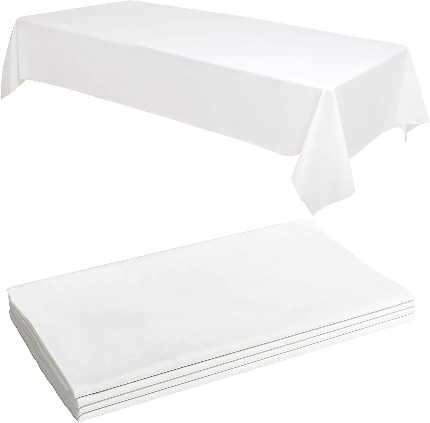 Reusable Rectangular Plastic Tablecover, White 54 in x 108 in - Walmart.com