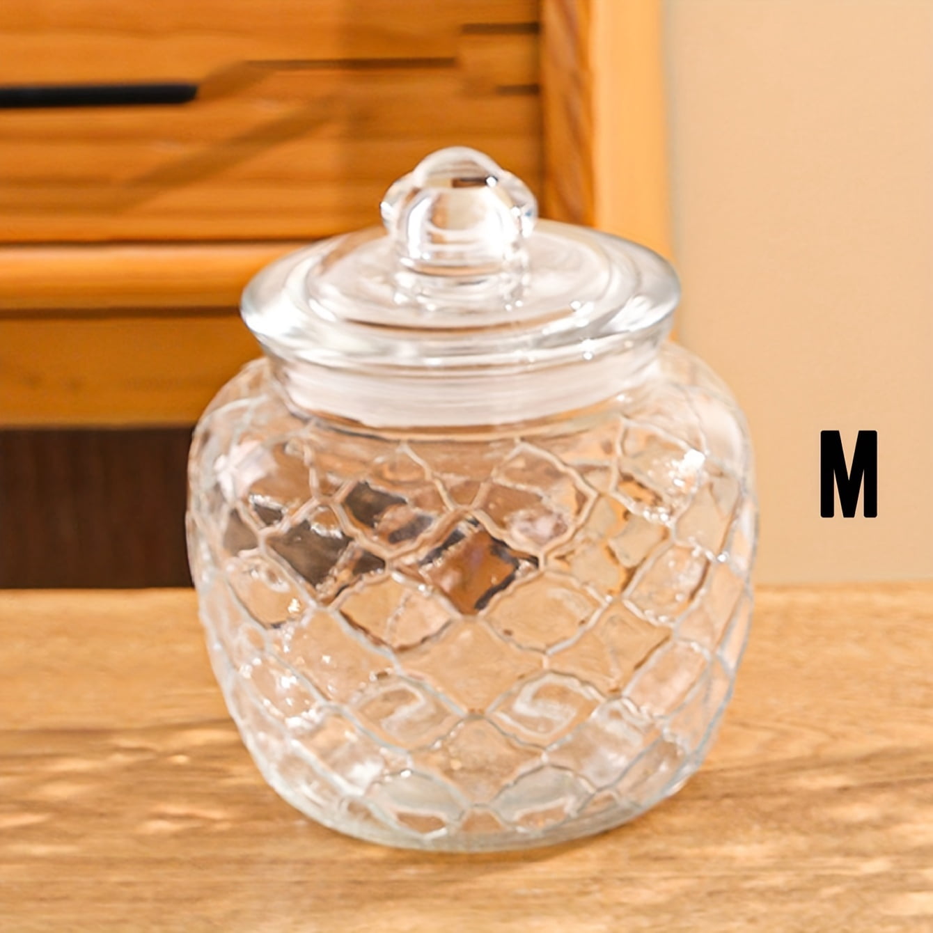 [Reusable Round Kitchen Storage] 1pc Airtight Glass Storage Jar with ...