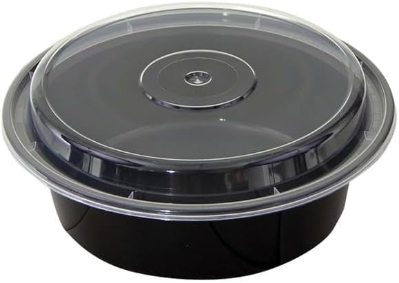 Reusable Round To-Go Food Meal Prep Storage Containers with Leak Proof ...