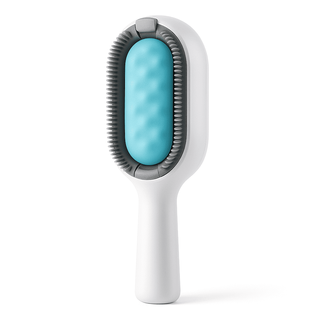 Reusable Self-Cleaning Pet Hair Remover Brush – Cat & Dog Grooming Tool ...