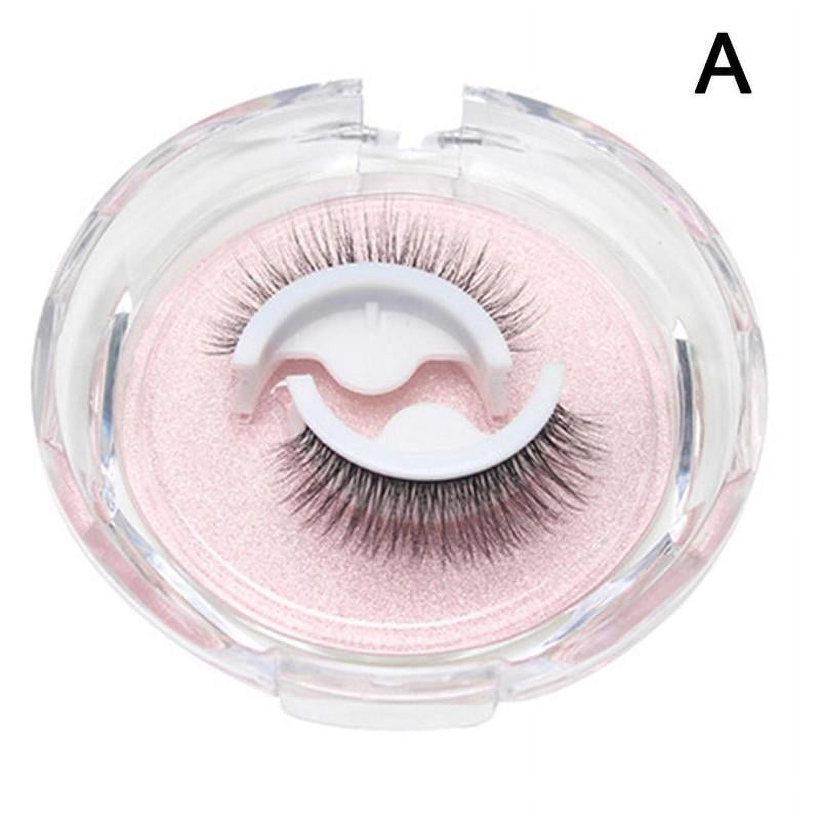 Reusable Self-adhesive Fake Eyelashes Natural Curly Lashes Glue-Free ...