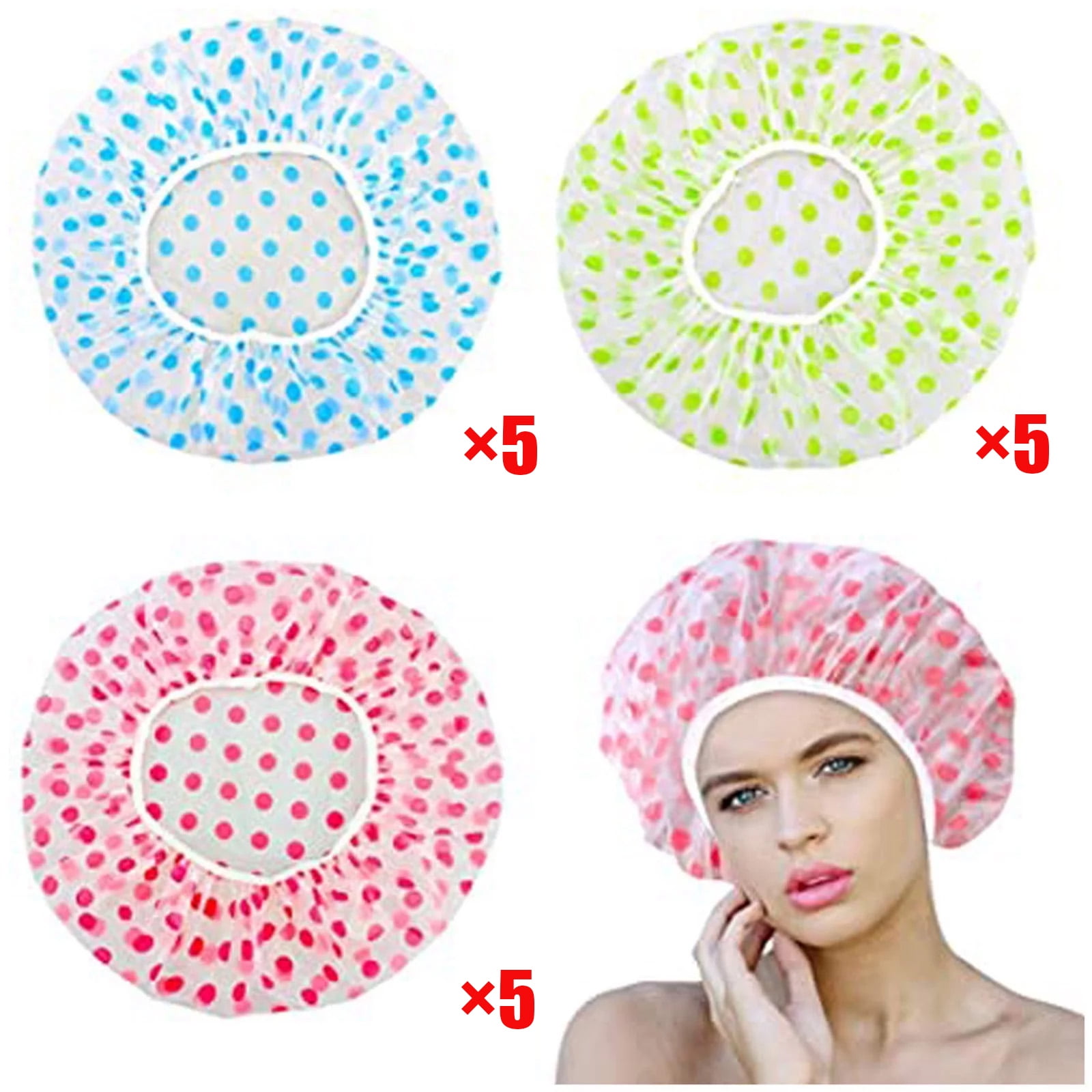 Reusable Shower Cap,Waterproof Shower Cap,Elastic Durable Shower Cap ...