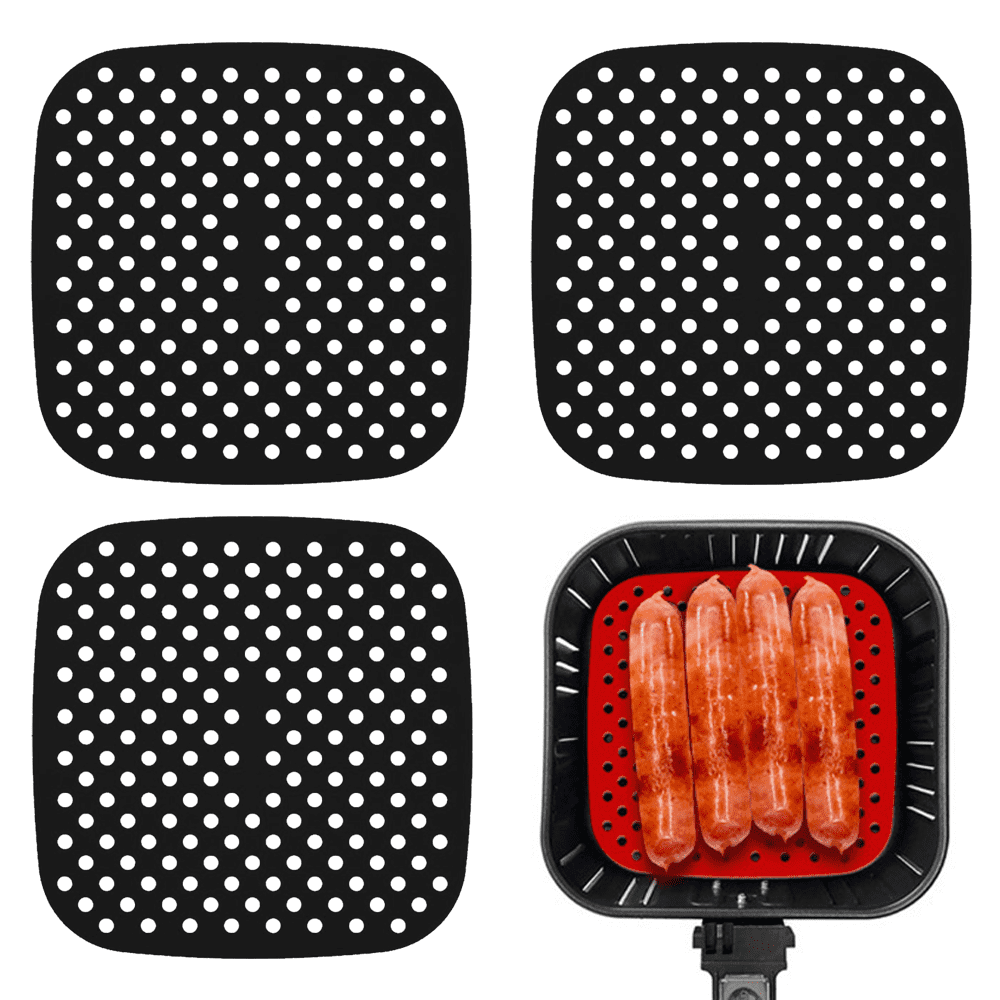 Reusable Silicone Air Fryer Liners 3 Pack, Easy Clean Air Fryer ...