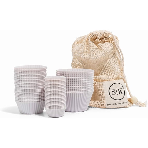 Reusable Silicone Baking Cups for Kitchen, Non-Toxic BPA Free ...