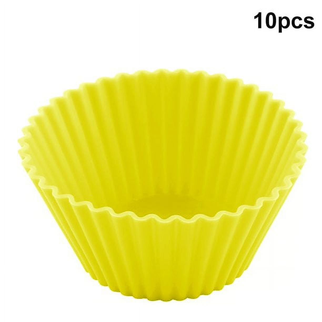 Oven Microwave Freezer Safe Reusable Silicone Baking Cups, Non-Stick ...