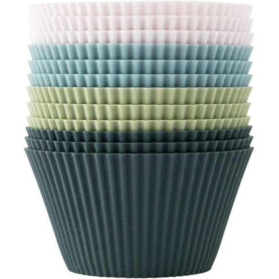 Reusable Silicone Baking Cups, Non-Toxic, BPA Free, Dishwasher Safe ...