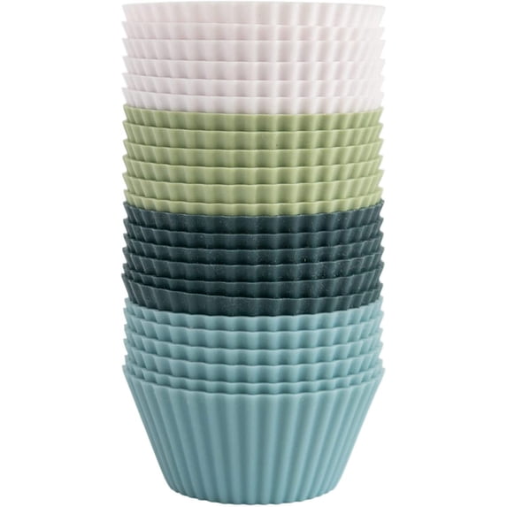 Reusable Silicone Baking Cups, Non-Toxic, BPA Free, Dishwasher Safe ...