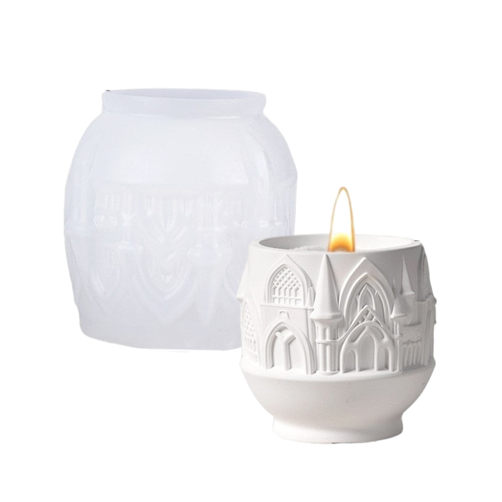Reusable Silicone Castles Cup Mould for Candle Making Craft Decoration ...
