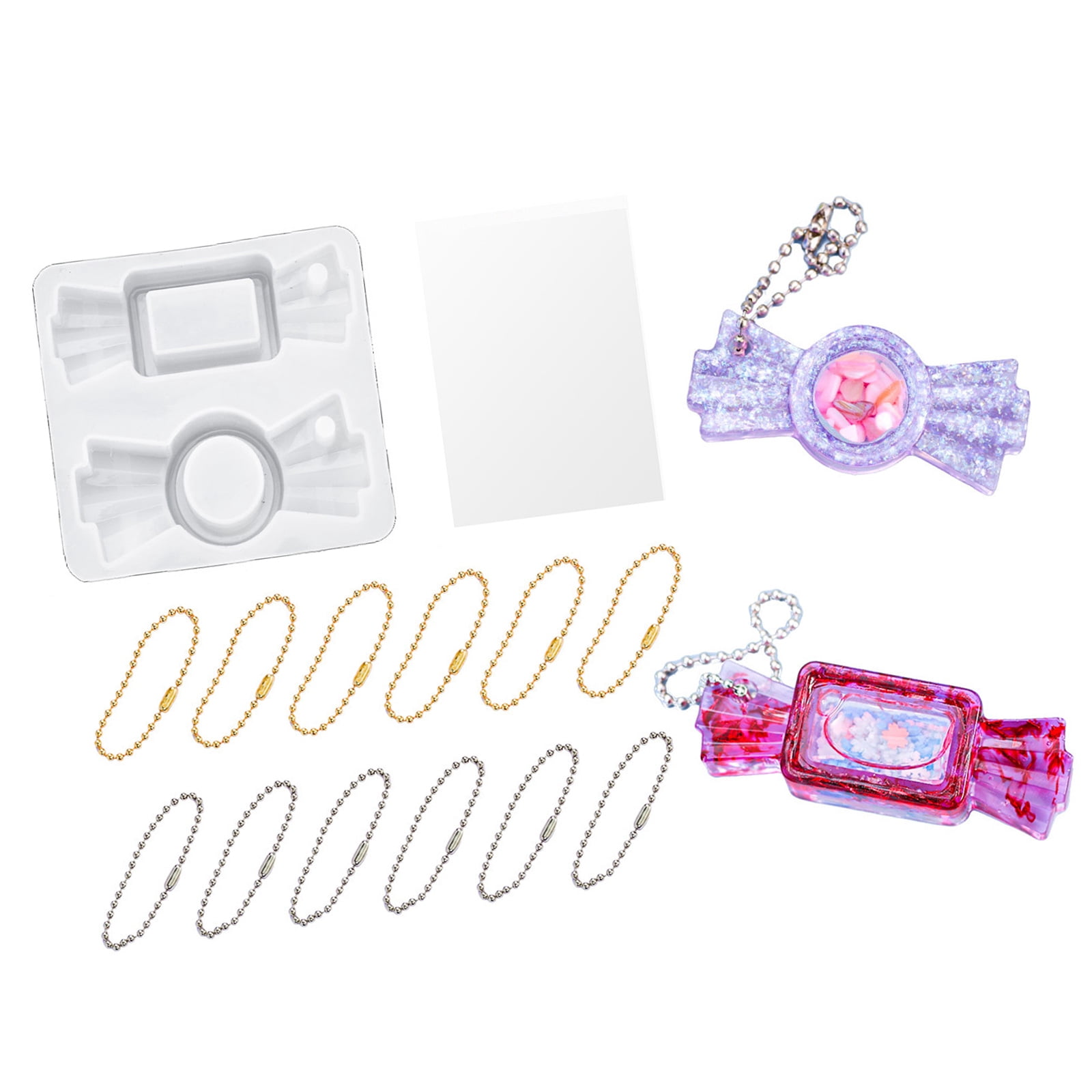 Reusable Silicone Epoxy Casting Mold Keychain Jewelry Crafts Casting ...