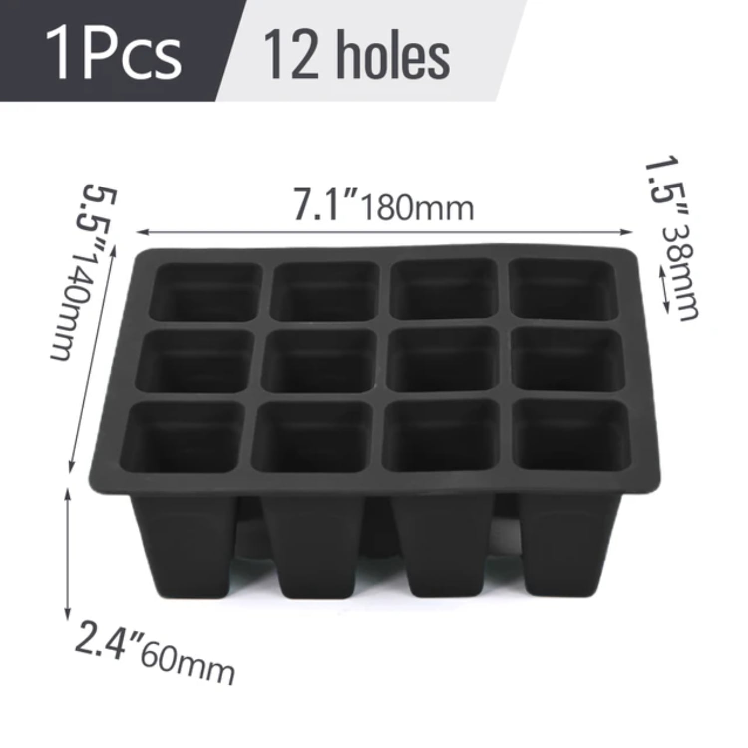 Reusable Silicone Indoor Garden Nursery Box with 4/6/12 Cell Seed ...