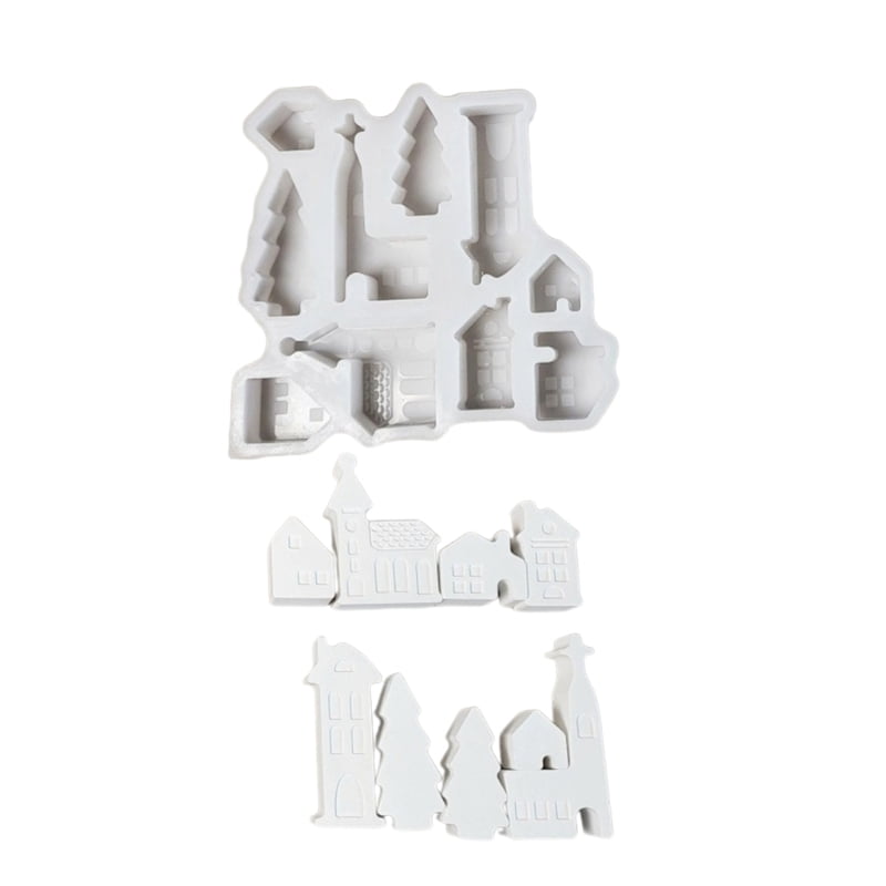 Reusable Silicone Moulds Small House Shape Silicone Ornament Molds ...