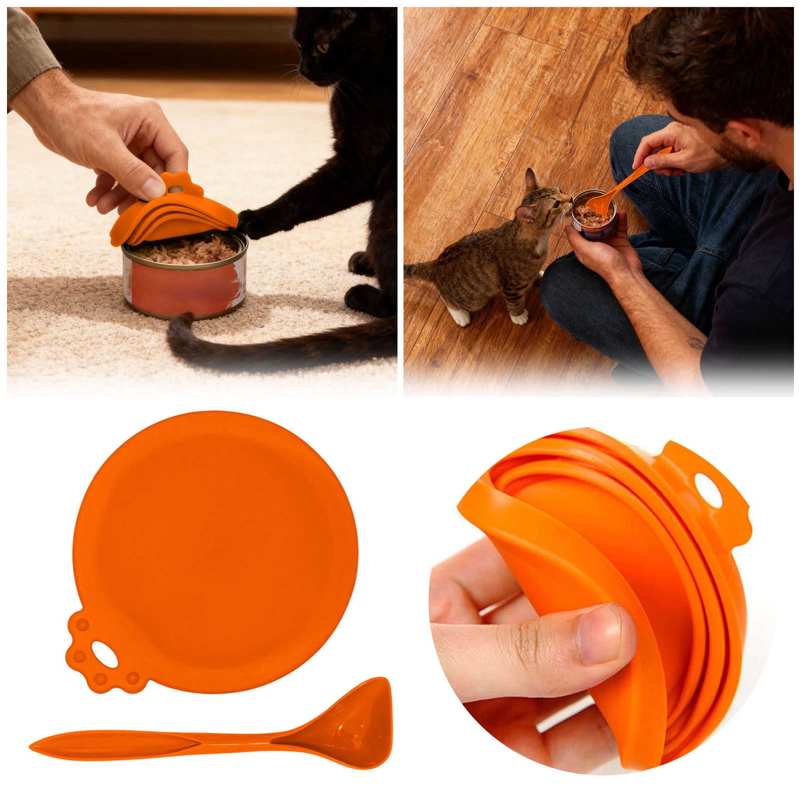 Reusable Silicone Pet Food Can Lids with Airtight Seal and for Fresh ...
