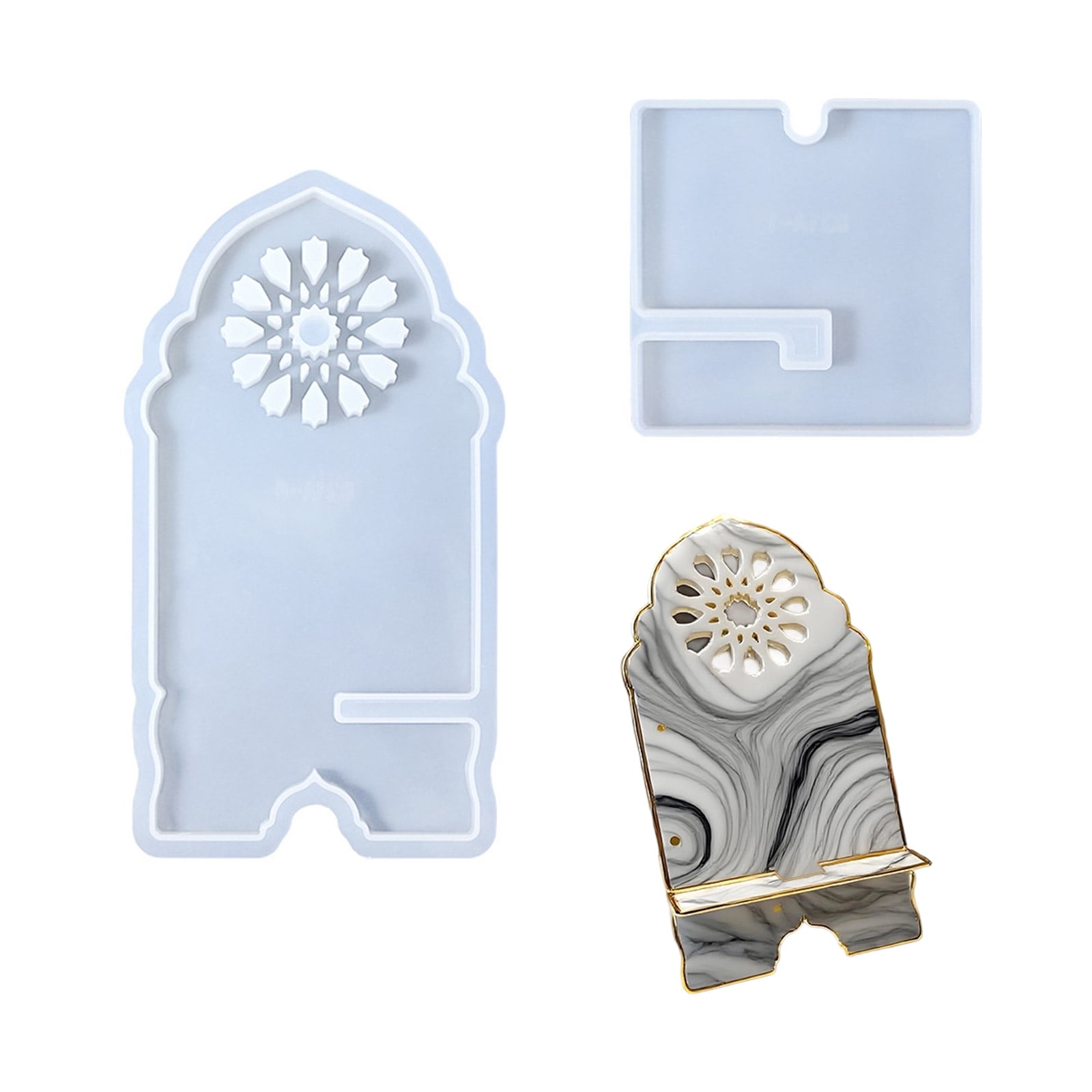 Reusable Silicone Phone Stand Mold with Charging Port, Detachable H ...