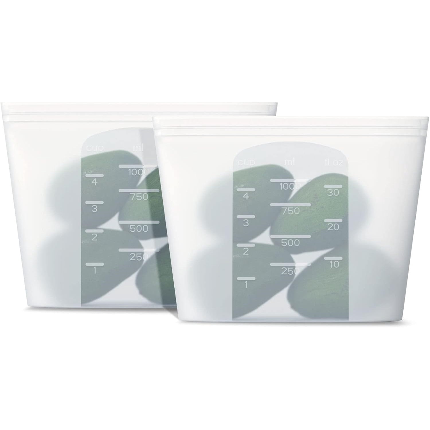 Reusable Silicone Snack Bags, plastic-free microwave-safe containers to ...