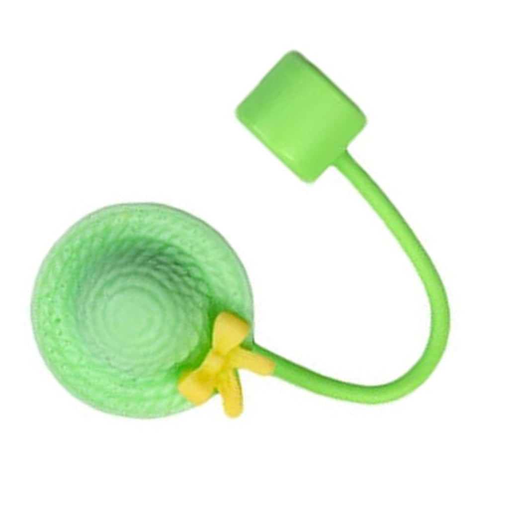 Reusable Silicone Straw Covers Caps Lovely Hat Shape Straw Plug for ...