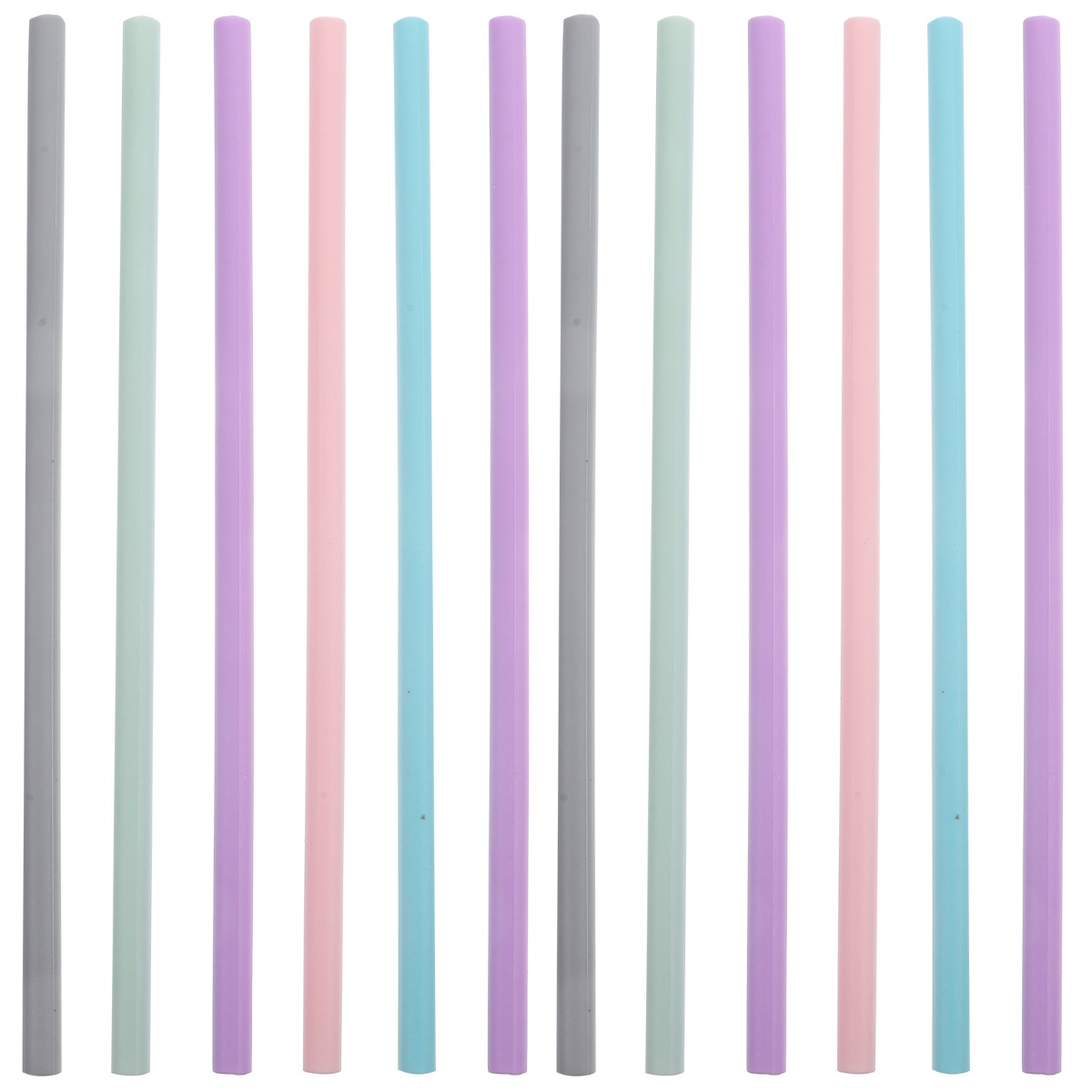 Reusable Silicone Straws Straight Recyclable Colored Tube (Style 1 ...