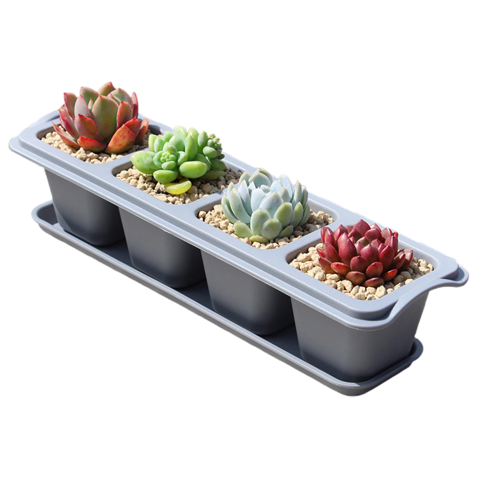 Reusable Silicone Succulent Planter Nursery Pot Small Seedling Tray Flexible Grid Indoor Outdoor ...