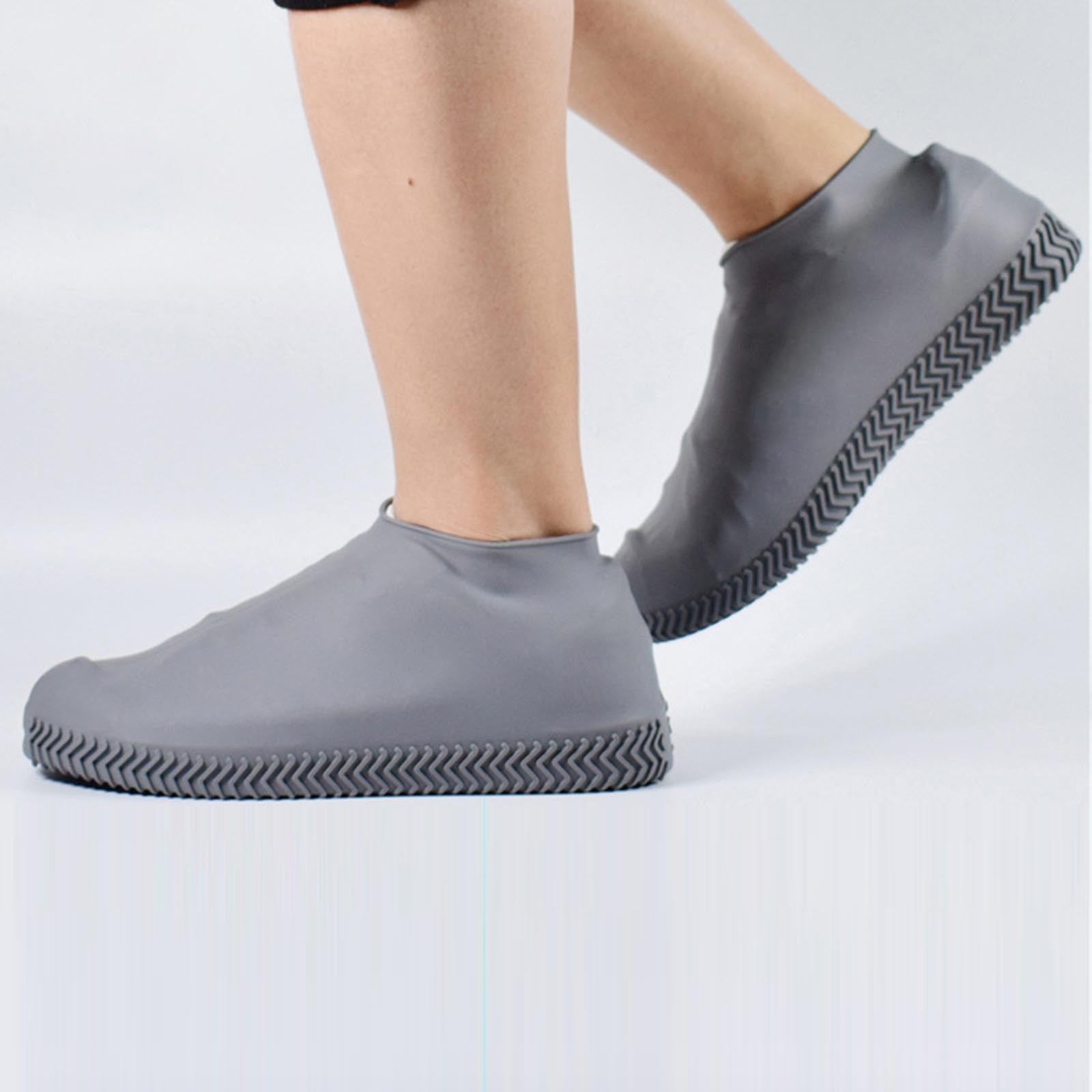 Reusable Silicone Waterproof Shoe Covers – Non-Slip Rain Boot Covers ...