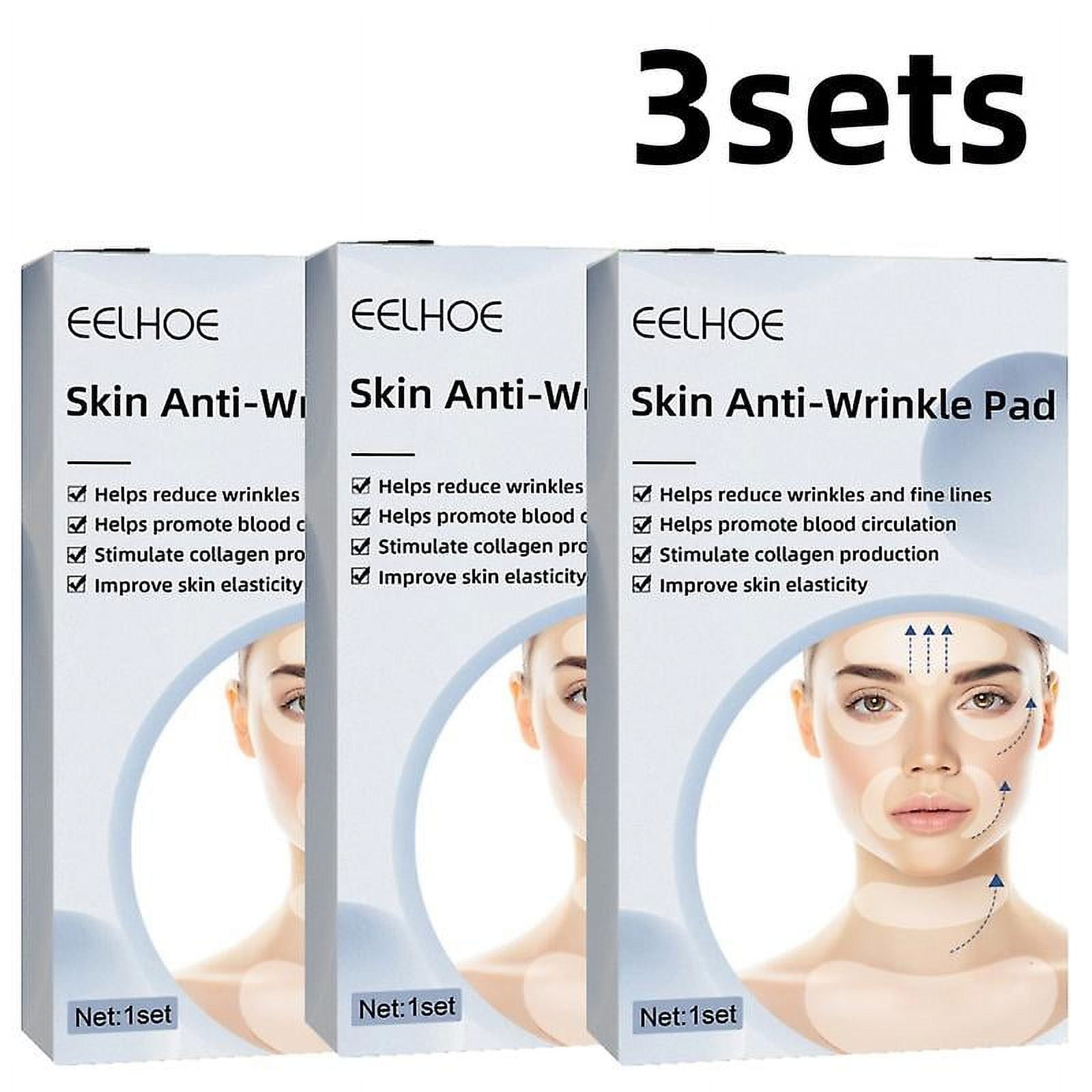 Reusable Silicone Wrinkle Removal Sticker Facial Lifting Strips Set ...
