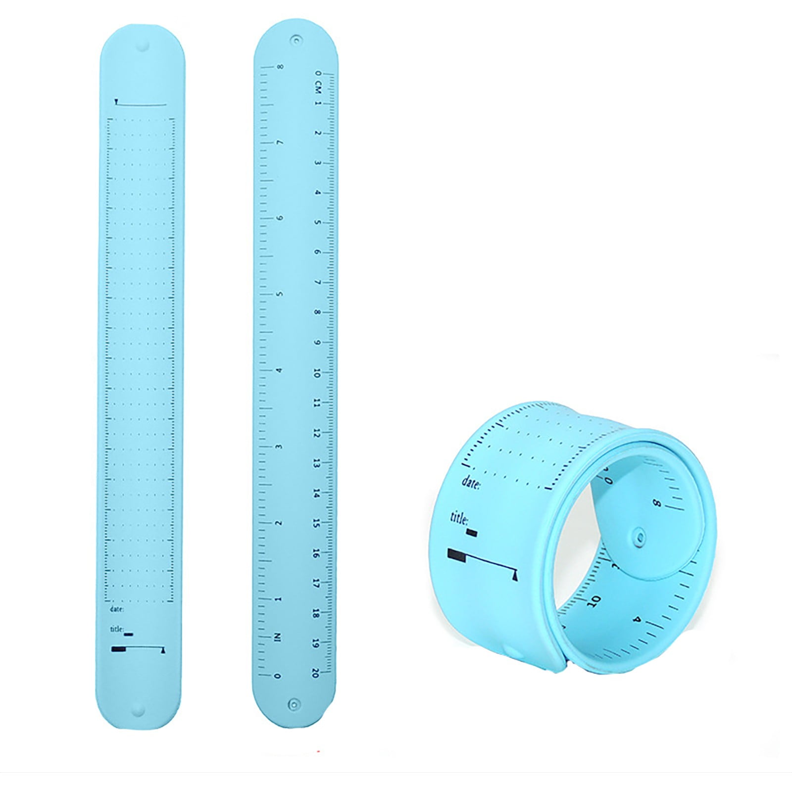 Reusable Silicone Wristband Notepad - Slap Bracelet, Erasable & Ruler ...