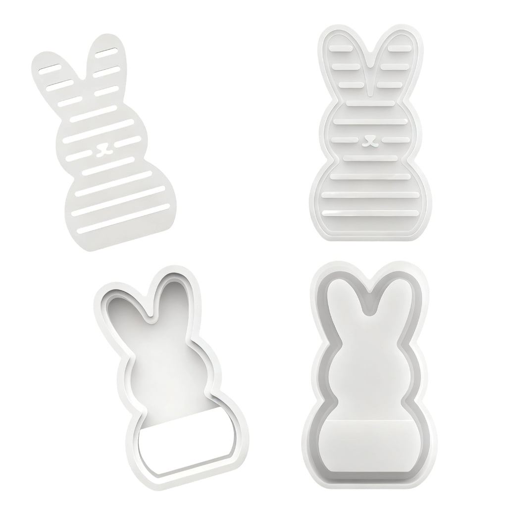 Reusable Silicones Rabbit Hollow Mold For Creative Resins Lighting ...