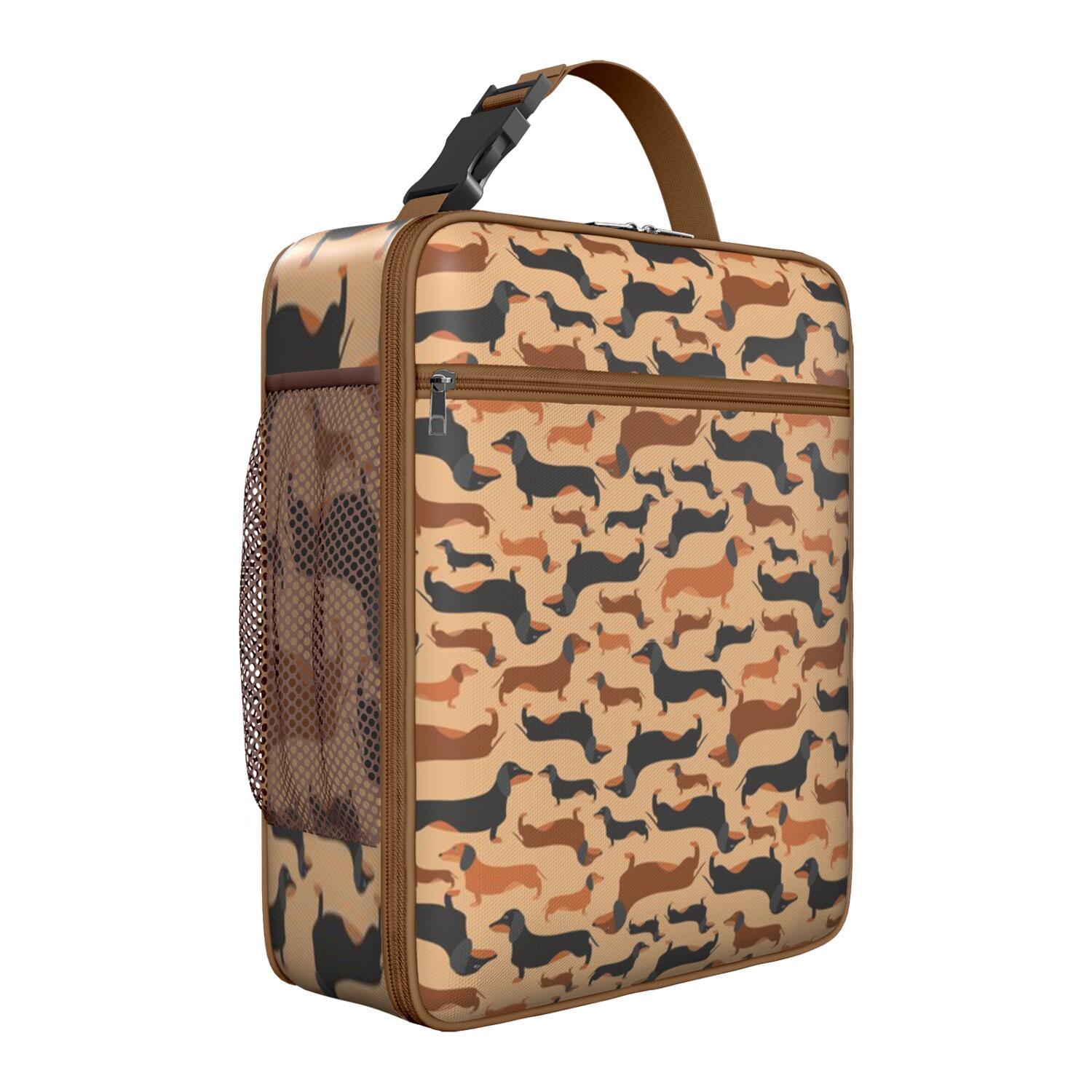 Reusable Small Lunch Bag– Insulated Lunch Box with Cute Dog & Paw Print ...
