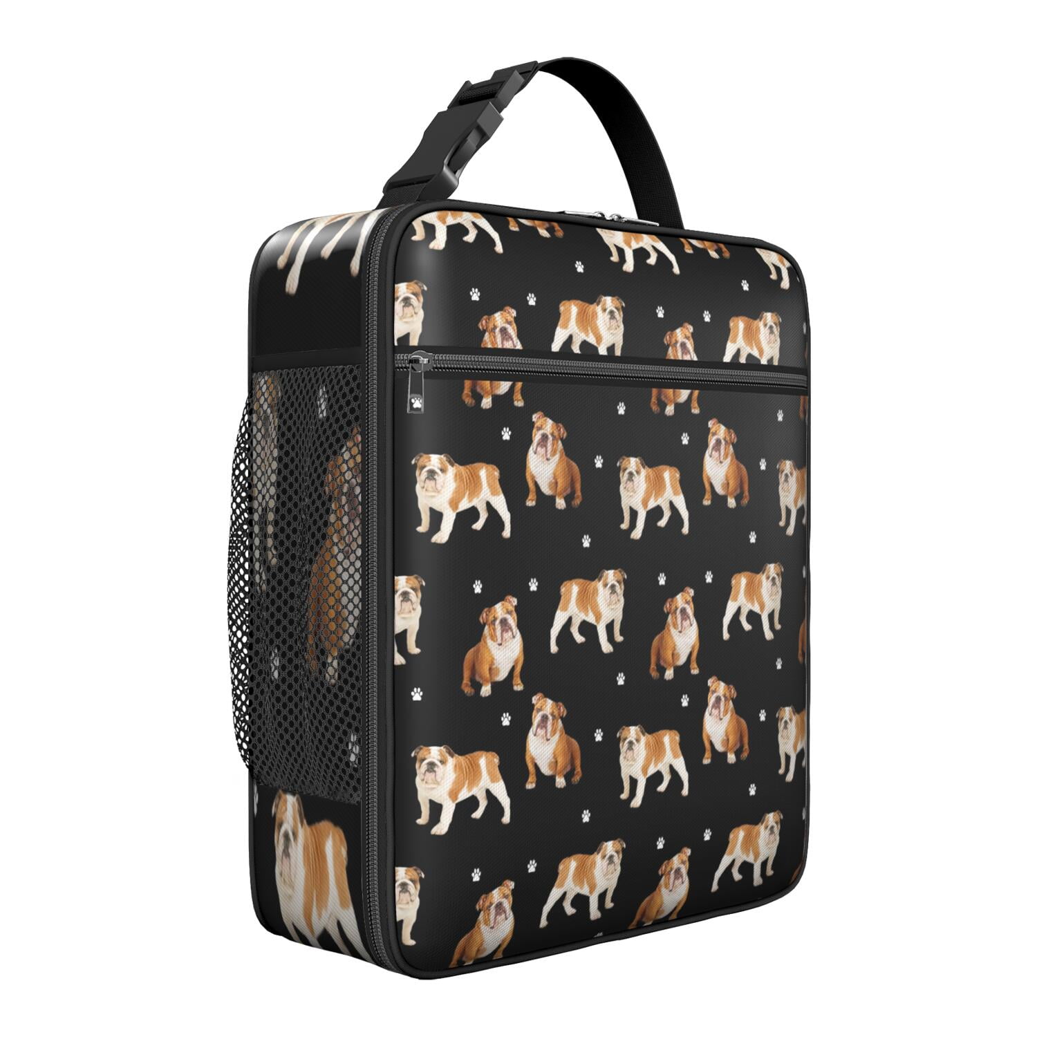 Reusable Small Lunch Bag– Insulated Lunch Box with Cute Dog & Paw Print ...