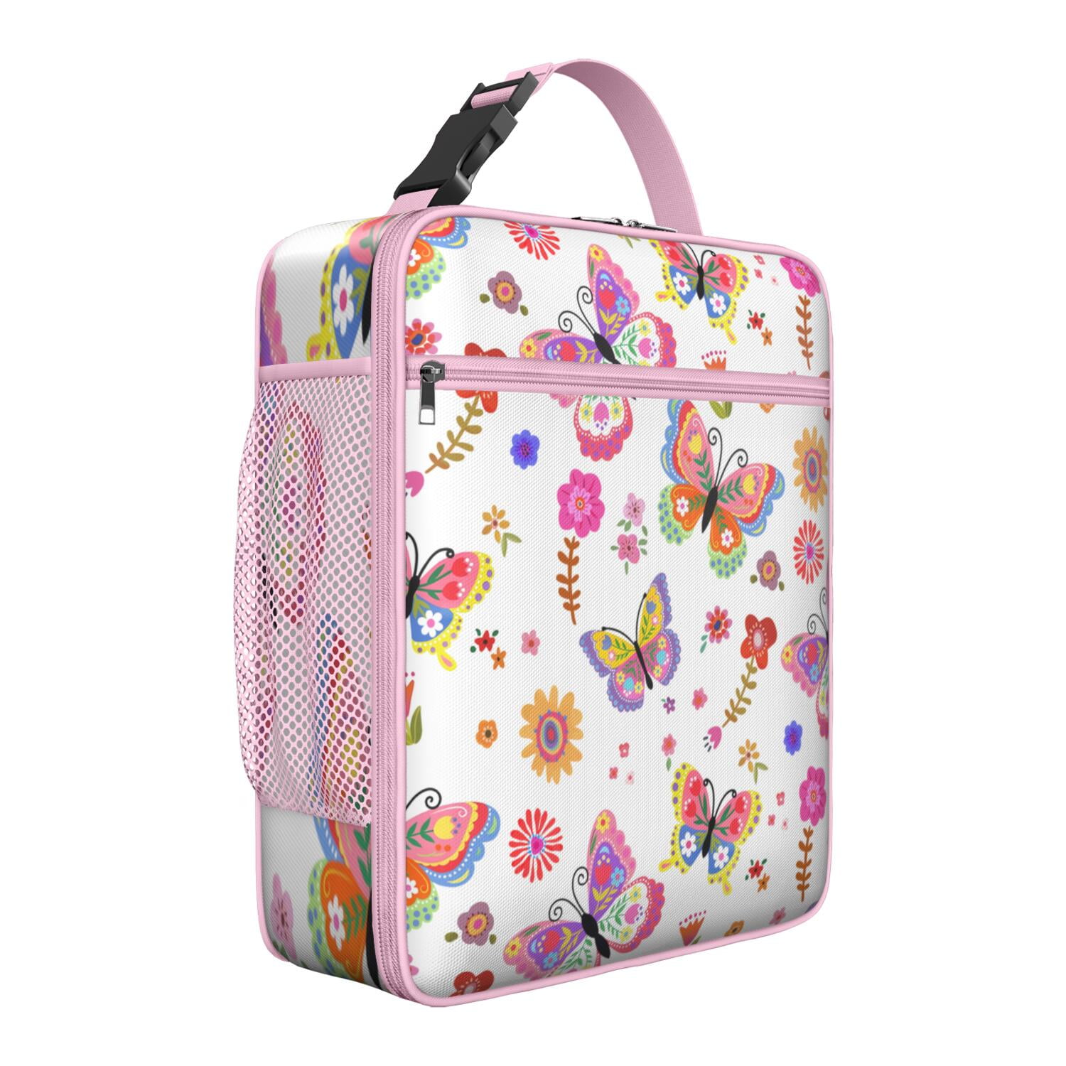 Reusable Small Lunch Box – Colorful Butterfly & Floral Design,Portable ...