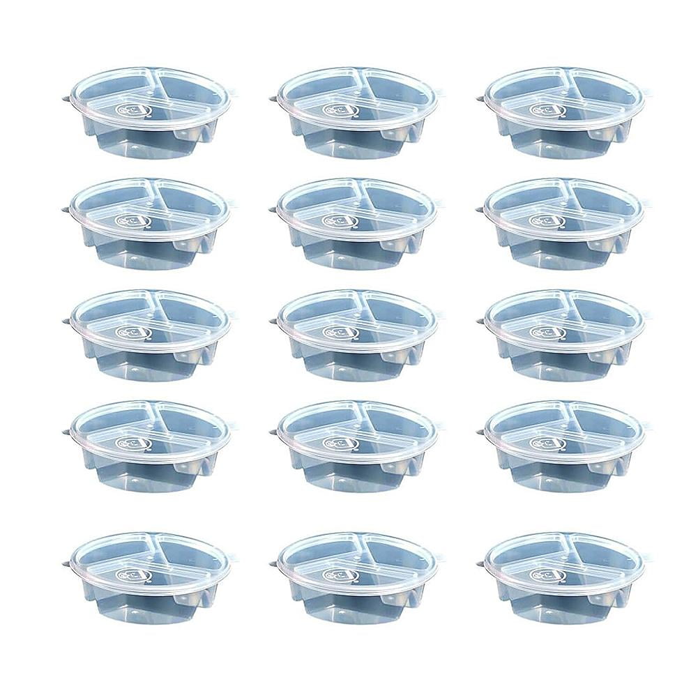 Reusable Snack Container, Condiment Containers with Lid, 2 compartments ...