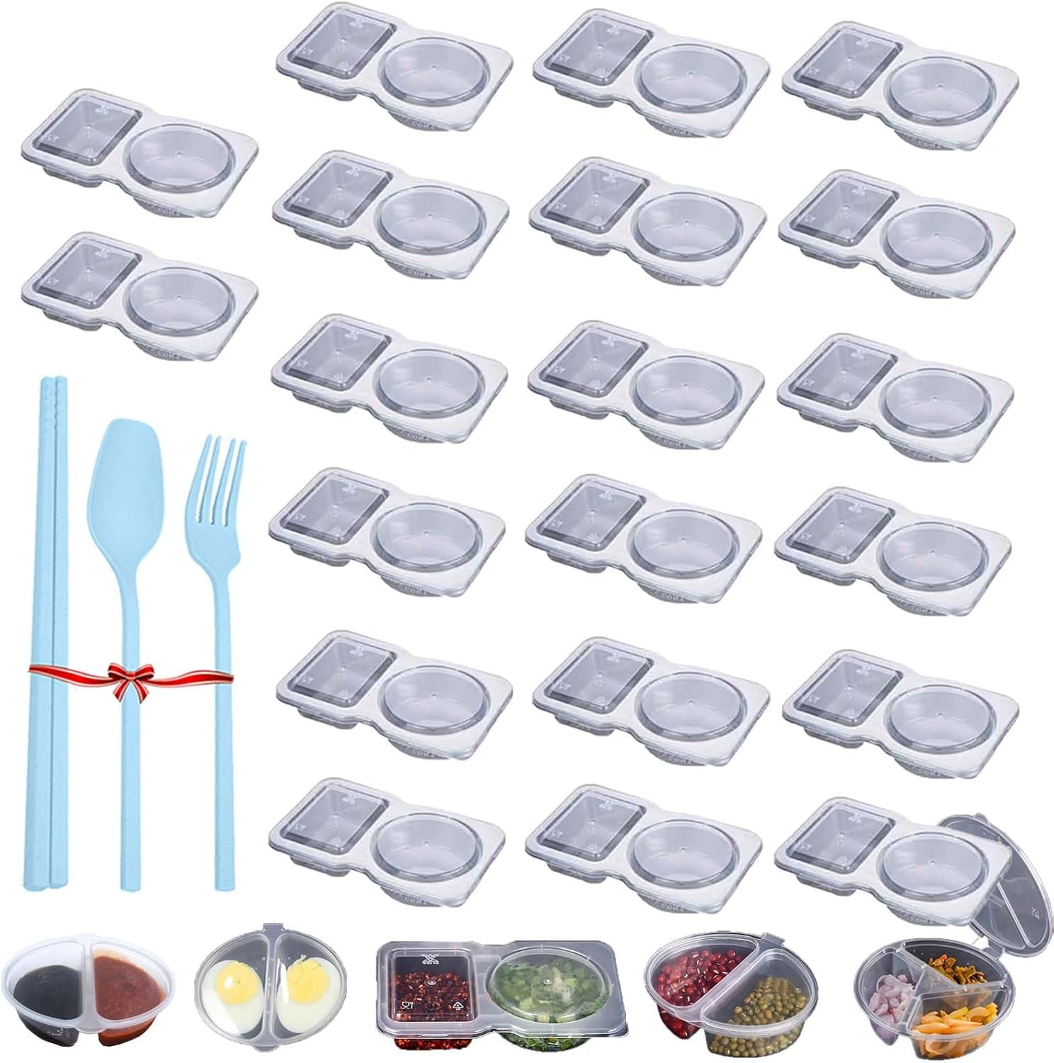 Reusable Snack Container, Reusable Snack Pack Containers, Double ...