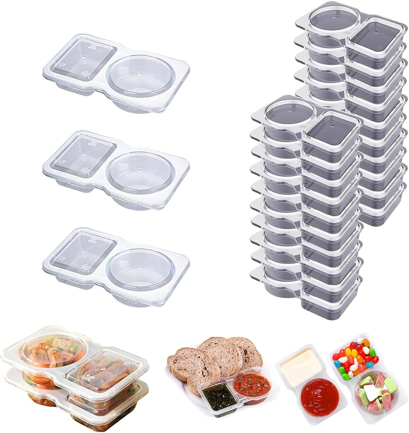 Reusable Snack Containers for Kids,Individual Snack Containers with ...