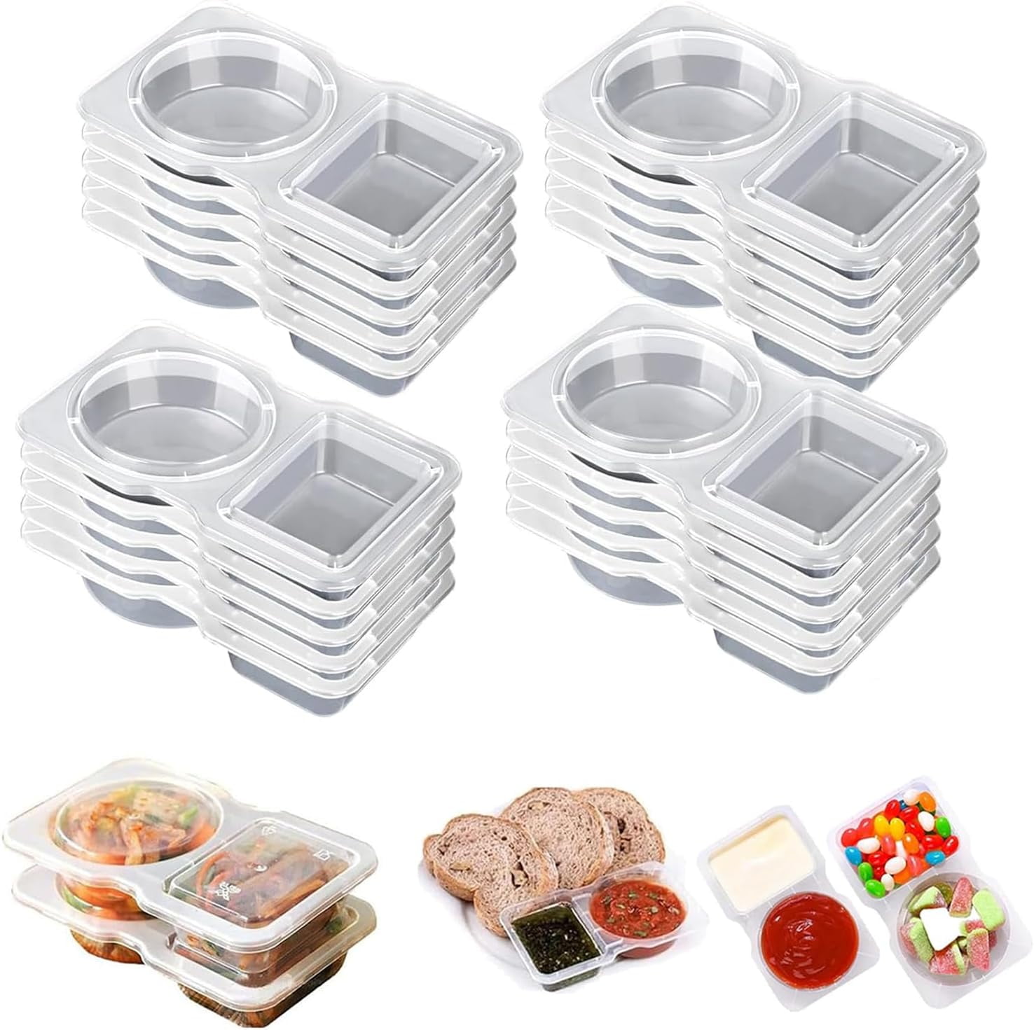 Reusable Snack Containers for Kids,Individual Snack Containers with ...