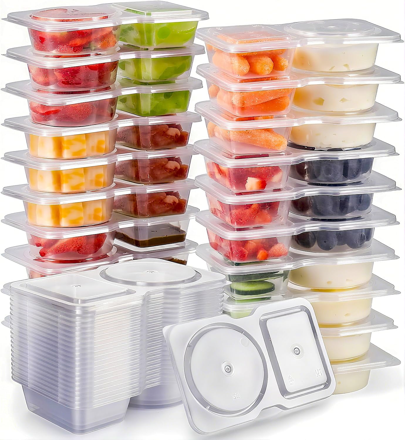 MY Reusable Snack Containers with Lids 20Pcs,New Snack Containers ...