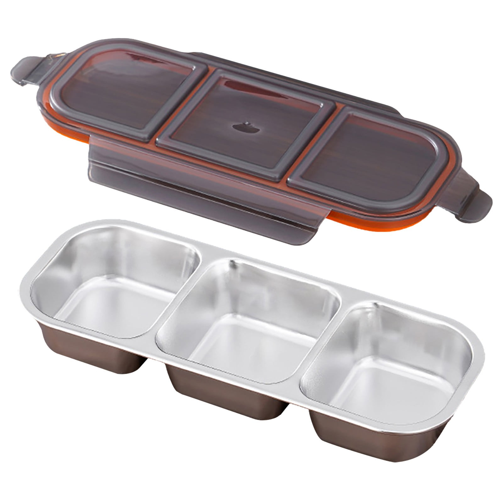 Reusable Snack Containers with Lids, Stainless Steel Double/2 ...