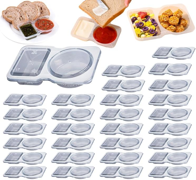 Reusable Snack Containers,Mini Snack Containers,Double Compartment ...