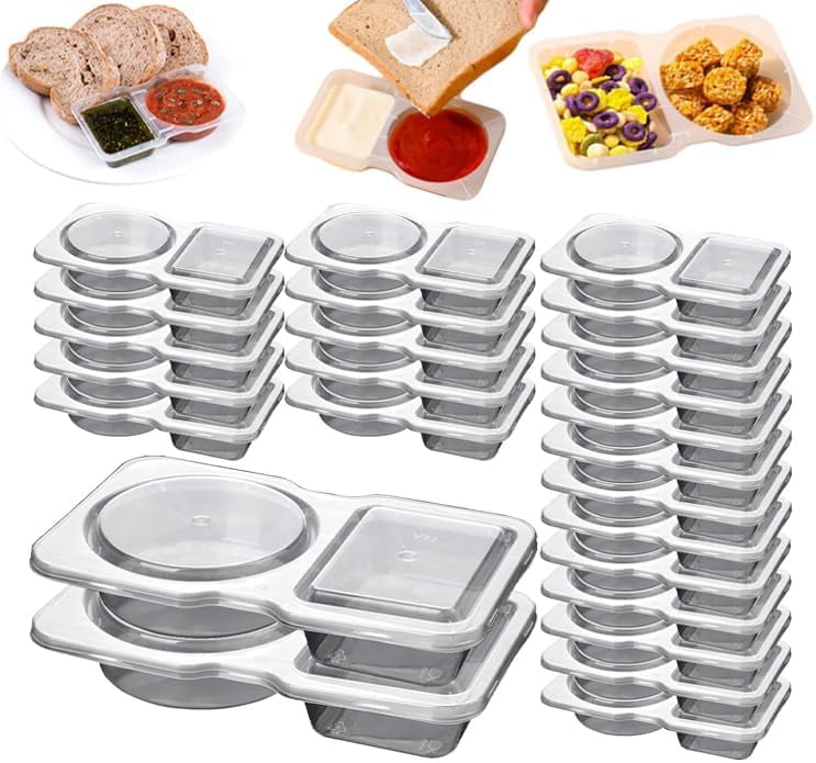 Reusable Snack Containers,Mini Snack Containers,Double Compartment ...