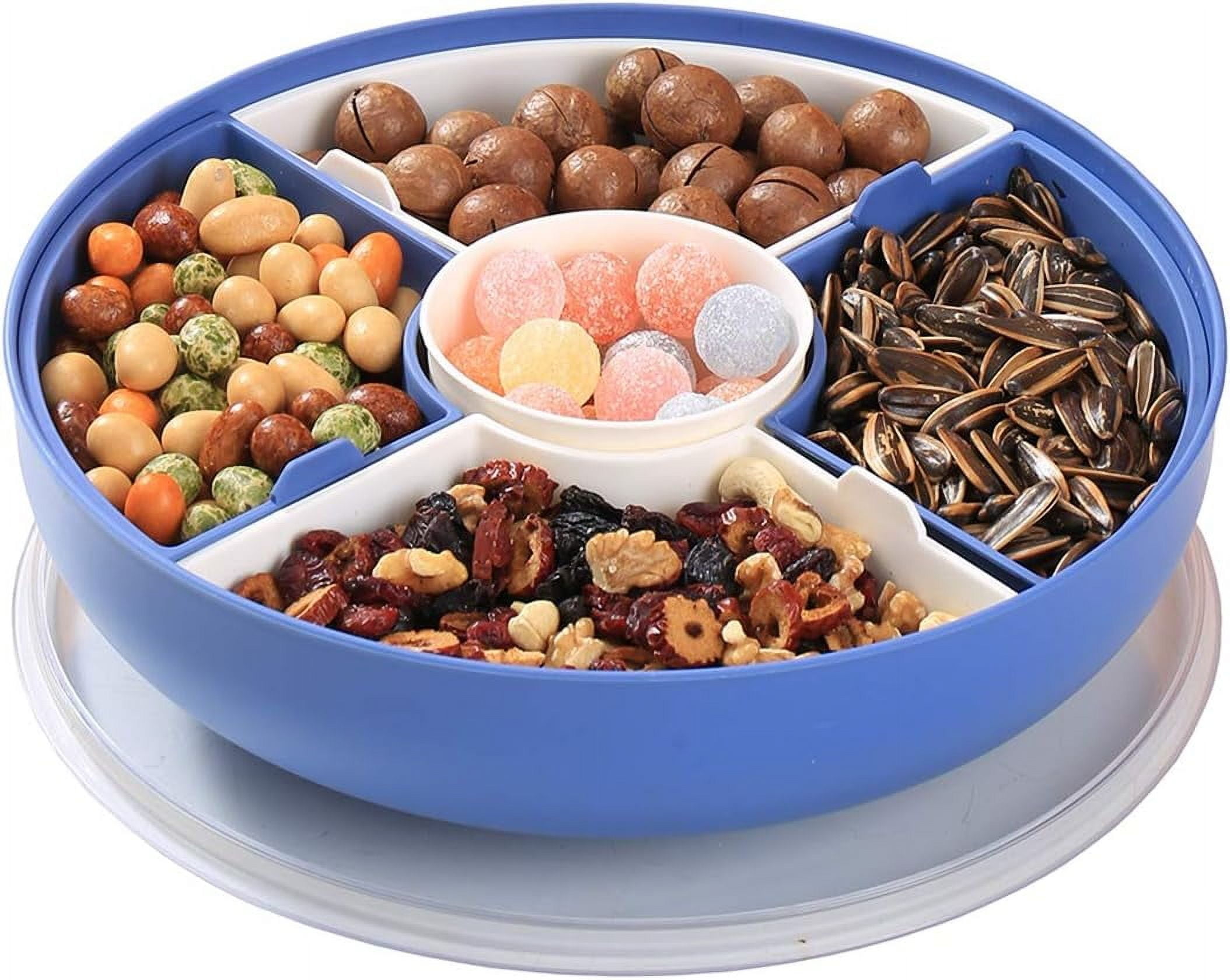 Moveable Compartment Divided Serving Tray, Reusable Snack Containers ...